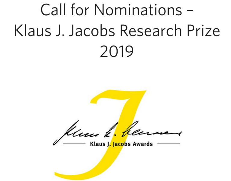 Call for Nominations Klaus J. Jacobs Research Prize 2019 ...