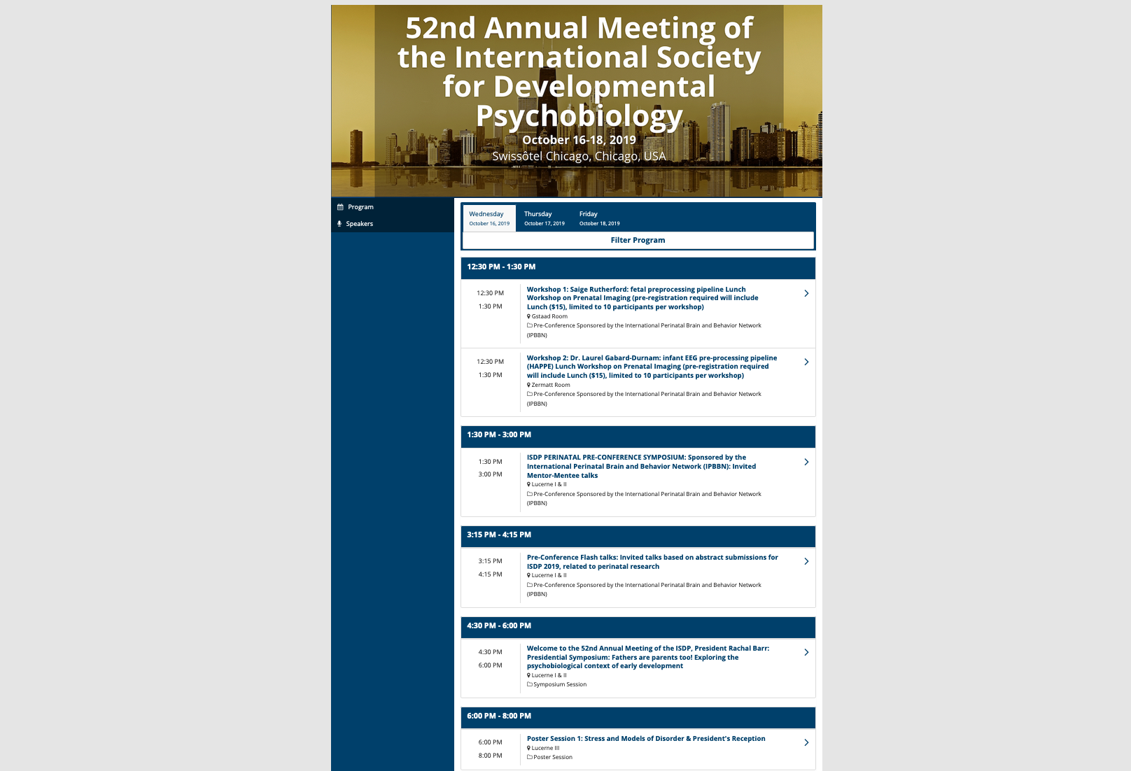 View the Online, Interactive Program for ISDP 2019 in Chicago ...