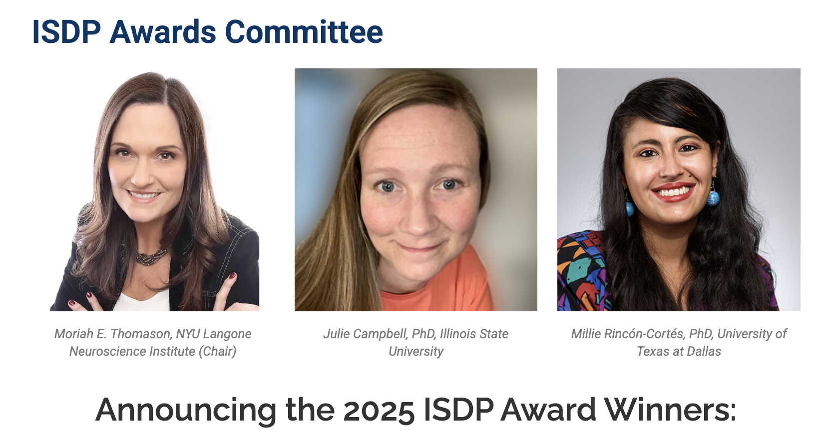 Announcing the 2025 ISDP Award Winners - International Society for ...